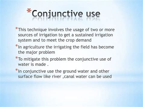 Conjunctive Use Of Water And Water Budgeting Ppt