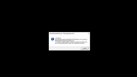 unexpected crash r monsterhunter