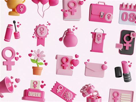 دانلود آیکون روز زن Woman Day 3d