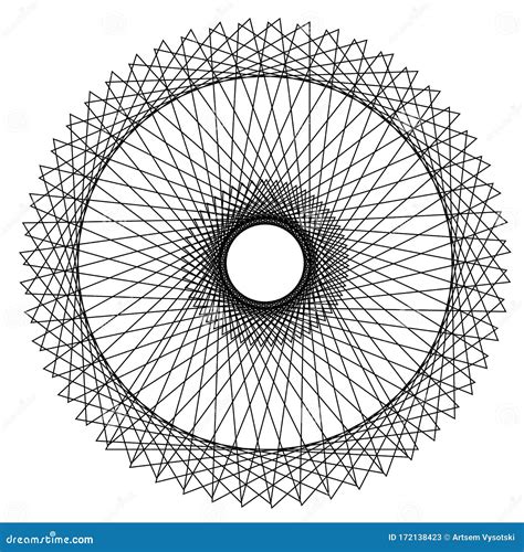 Abstract Geometric Spirograph Background Vector Illustration Eps10 Stock Illustration