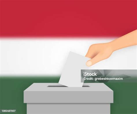 헝가리 선거 배너 배경 디자인에 대한 흐린 플래그 템플릿이 있는 투표함 Referendum에 대한 스톡 벡터 아트 및 기타 이미지 Referendum 개념 국가 관광