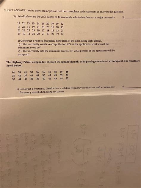 Solved A Construct A Relative Frequency Histogram Of The
