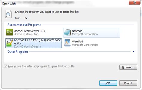 Replace Notepad As Default Windows 7 Text Editor