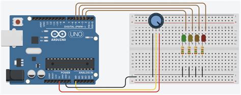5 diel Arduino Projekty s LED diódami a potenciometrom