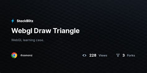 Webgl Draw Triangle StackBlitz