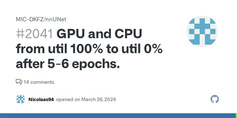 gpu and cpu from util 100 to util 0 after 5 6 epochs · issue 2041 · mic dkfz nnunet · github