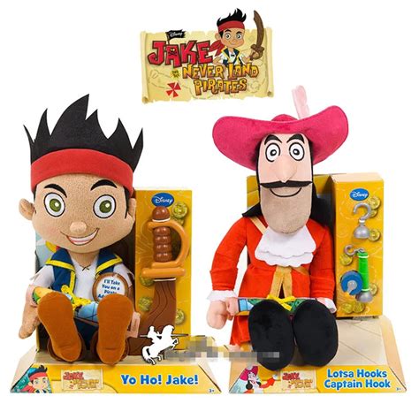 원래 제이크와 네버 랜드 해적 후크 선장 귀여운 플러시 장난감 인형 아이 생일 선물 상자birthday Tplush Toy Dollcute Plush Toy