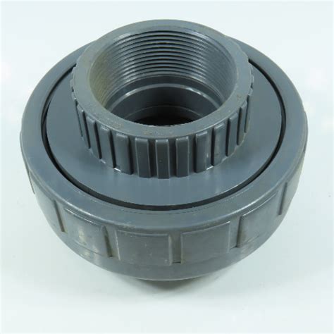 Nibco 3 Socket X FNPT Pipe Union SCH80 Gray PVCI Pipe Fitting Bullseye Industrial Sales
