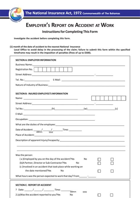 Printable Nib Claim Form Printable Forms Free Online