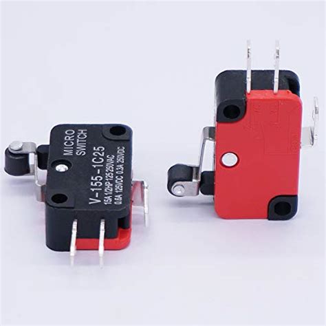 6pcs Micro Limit Switch Short Hinge Roller Lever Arm