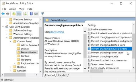 How To Block Access To The Mouse Pointer Settings On Windows