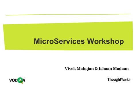 Microservices Workshop Ppt