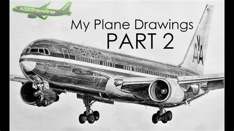 Small Plane Drawing Facing Right