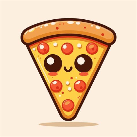 Иллюстрация мультфильма Пизза в векторе Премиум Ai сгенерированный вектор