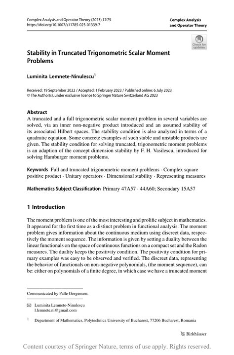Stability In Truncated Trigonometric Scalar Moment Problems