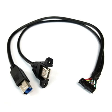 20 Pin Usb 3 0 Internal Header To Usb 3 0 Type B And Usb 2 0 Type A Moddiy