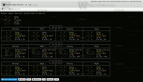 how to get weather forecast in linux console