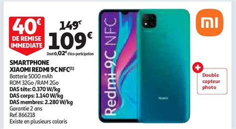 Promo Smartphone Xiaomi Redmi C Nfc Chez Auchan Icatalogue Fr