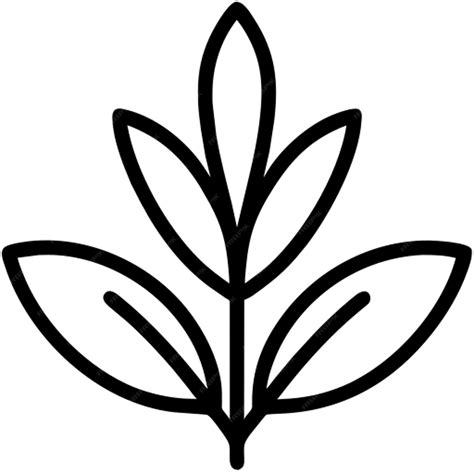Premium Vector Mugwort Leaves Icon Outline