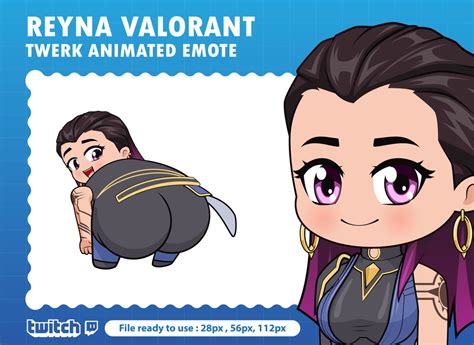 Reyna Valorant Twerk Animated Emote For Twitch Discord Booty Etsy