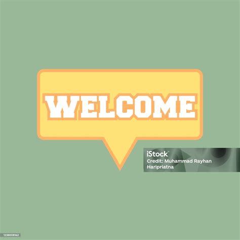 환영 텍스트 웰컴캘리그래픽 간단한 로고배너 포스터 및 스티커 개념에 대한 레터링 벡터 일러스트레이션 기포에 대한 스톡 벡터 아트