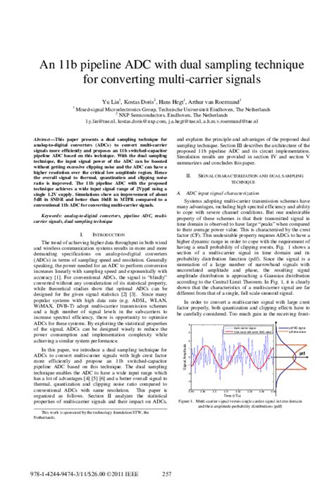 pdf an 11b pipeline adc with dual sampling technique for converting