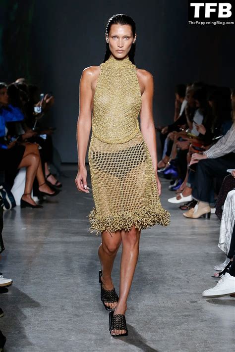 Bella Hadid Flashes Her Nipples And Panties At The Proenza Schouler Fashion Show Photos