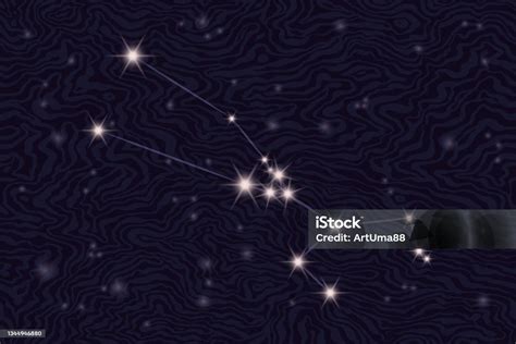 별이 빛나는 하늘의 배경에 조디악 별자리 황소 자리 별이 빛나는 밤의 질감 배경에 황소 자리 우주의 배경에 점성악 조디악 인기있는 천문학 밤 하루 시간대에 대한 스톡 벡터