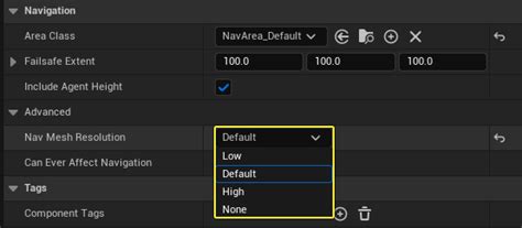 Navigation Mesh Resolutions User Guide Unreal Engine 56