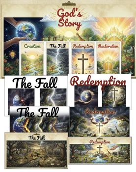 Gods Story Creation Fall Redemption Restoration Posters Tpt