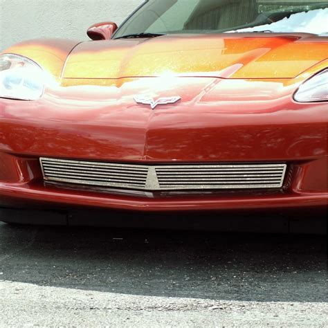 C6 Corvette Front Lower Grille Billet Style Polished Stainless Steel