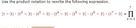 Solved Use The Product Notation To Rewrite The Following