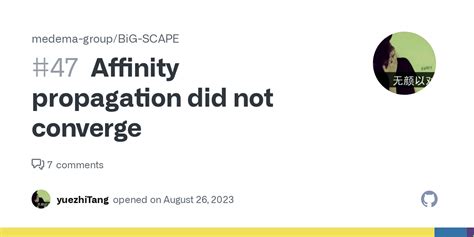 Affinity Propagation Did Not Converge · Issue 47 · Medema Group Big Scape · Github