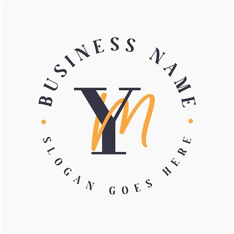 Premium Vector Elegant Letter Ym Initials Logo For Corporate Branding Ym Lettermark Logo For