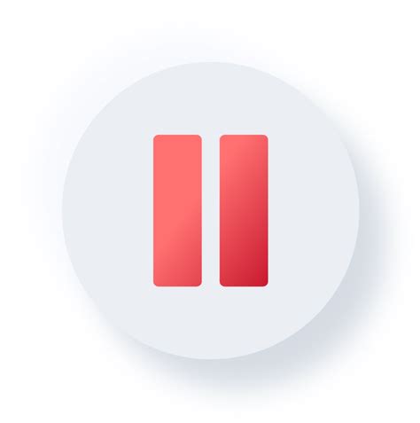 Neumorphic Pause Icon Neumorphism Pause Button 11888151 Png