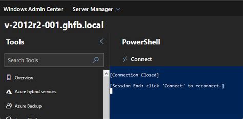 Windows Admin Center Powershell Tab Not Working Rpowershell