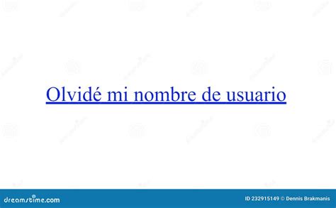 Spanish Mouse Cursor Slides Over And Clicks I Forgot My Username Stock Video Video Of Choice