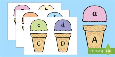 Try This Printable Ice Cream Alphabet Match Game That Works