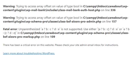 Php Fatal Error Unparenthesized A B C D E Is Not Supported
