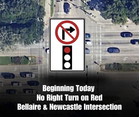 The City Has Added No Right Turn On Red Signs At The Intersection Of
