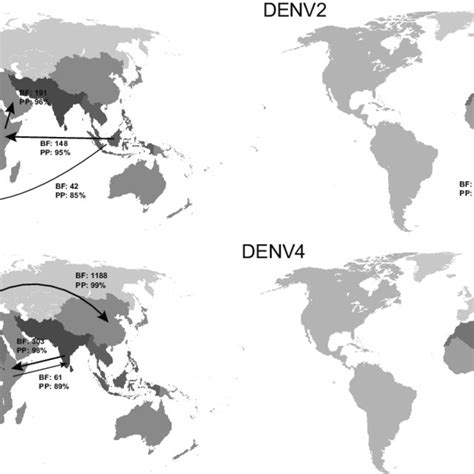 Global Maps Showing The Discrete Trait Model Showing The Proposed