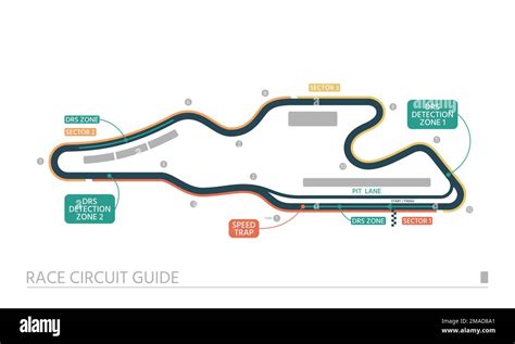 Race Circuit Guide Racing Track Scheme Displays Main Technical