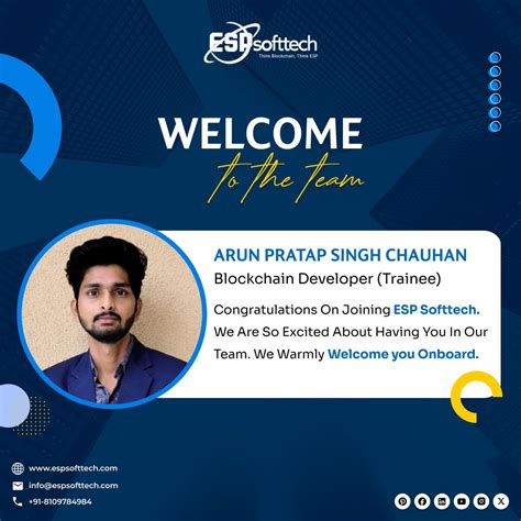 Arun Pratap Singh Chauhan On Linkedin Espsofttech Blockchainjourney
