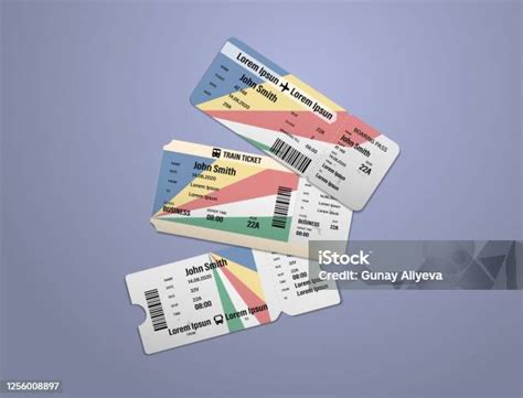 세이셸 항공사 버스 및 기차 여행 탑승권의 현대적인 디자인 세이셸 의 티켓 은 국기 색상으로 그린 벡터 그림 격리 0명에 대한 스톡 벡터 아트 및 기타 이미지 Istock