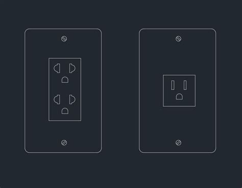 Receptacle Cad Block Autocad Zeichnung Herunterladen