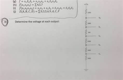 Solved Determine The Voltage At Each Output Chegg Com