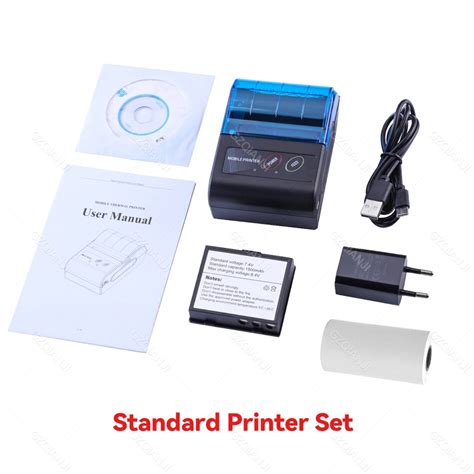 Mini Blue Bluetooth Thermal Bill Wireless Printer Grandado