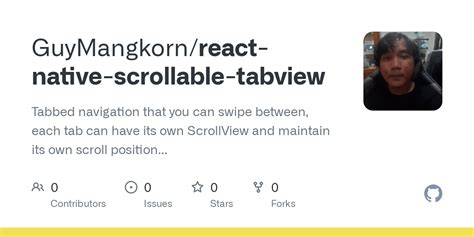 Github Guymangkornreact Native Scrollable Tabview Tabbed Navigation That You Can Swipe