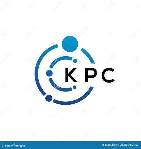 Kpc Letter Technology Logo Design On White Background Kpc Creative