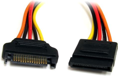 StarTech Com Inch Pin SATA Power Extension Cable With SATA Power Male To Female Extender
